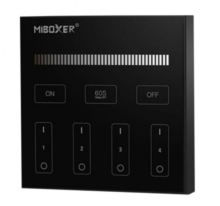 Wireless wall controller for single colour LED strip | Black | Leading ...